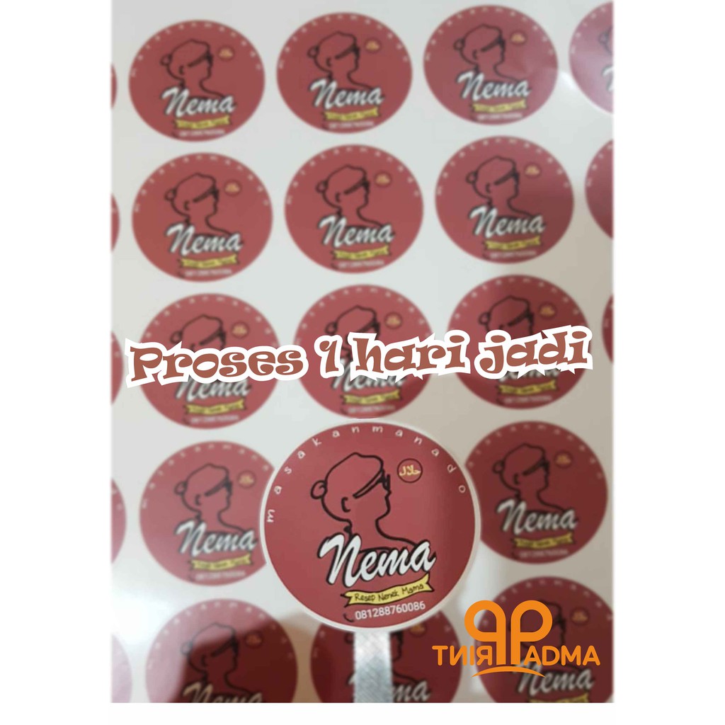 Jual Stiker/sticker label/kemasan/makanan/minuman/botol/jerigen vinyl ...