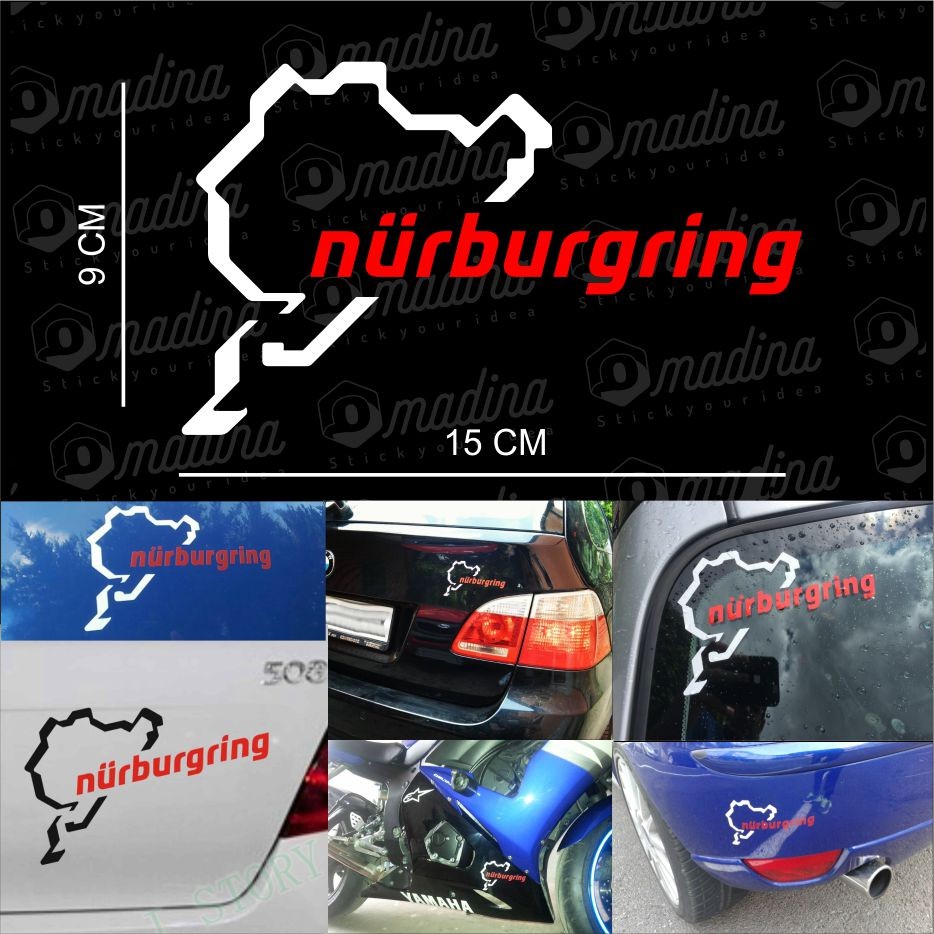 Jual Stiker Mobil Nurburgring/ Nurburgring Car Sticker/stiker Motor ...