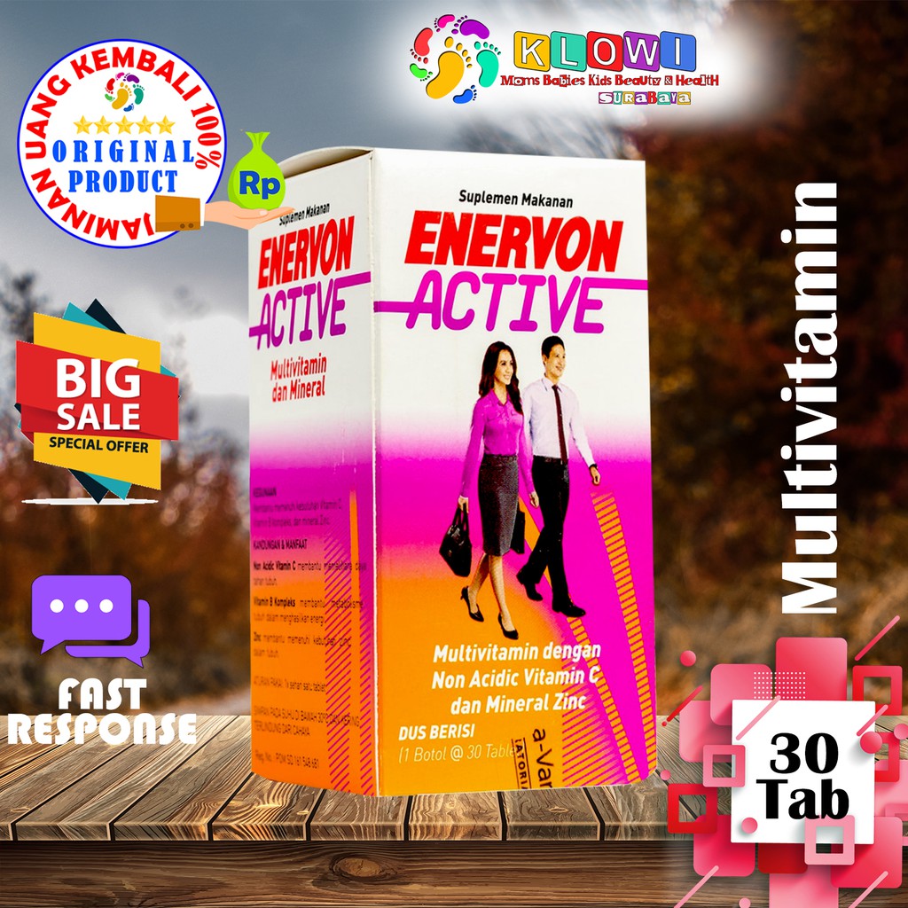 Jual Enervon Active - 30 tablet Multivitamin Menjaga Daya Tahan Tubuh ...