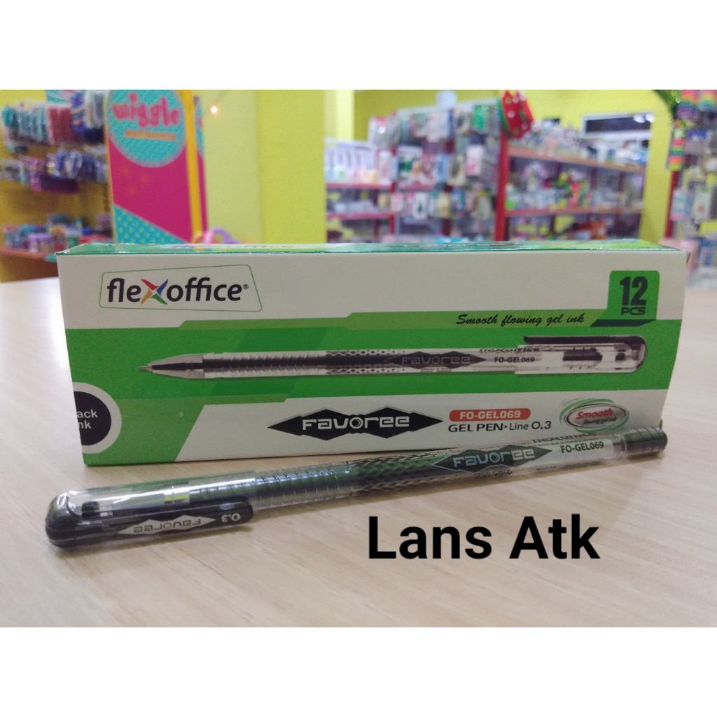Jual Pulpen / Ballpoint / Pen Flexoffice Favoree FO-GEL069 0.3mm (satuan) | Shopee Indonesia