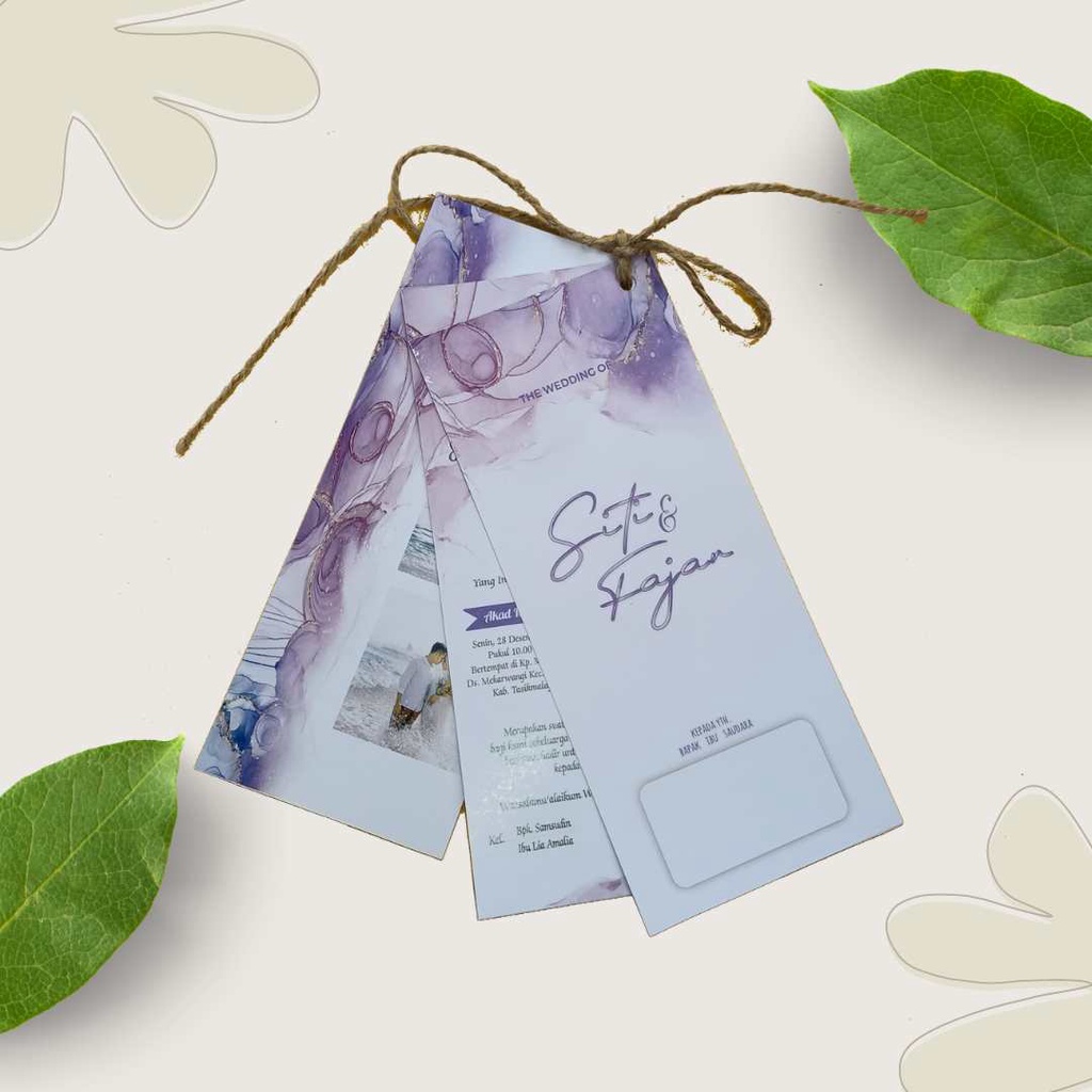 Jual UNDANGAN PERNIKAHAN HANGTAG TALI RAMI KEKINIAN RUSTIC ISI 3 LEMBAR ...