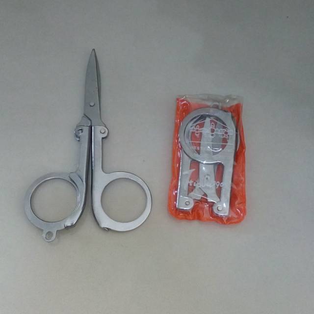 Jual gunting lipat / trip scissor / gunting tahalul. chrome putih kecil ...