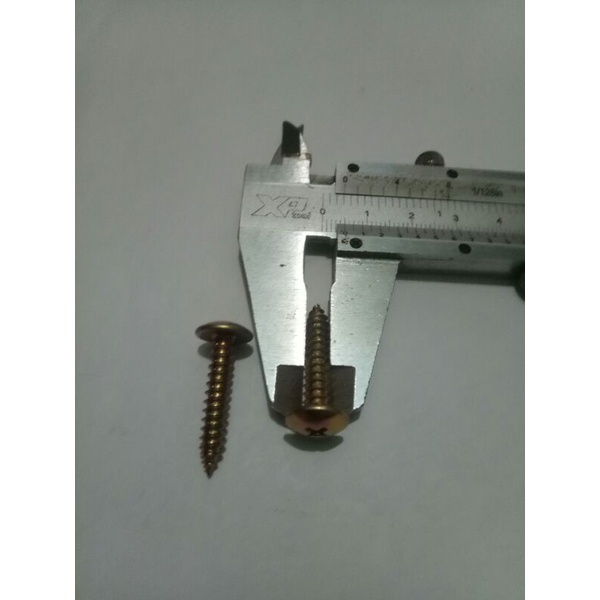 Jual BAUT SEKRUP/BAUT CACING 5X25 TAJAM/TSAB 10X1" KUNING | Shopee ...