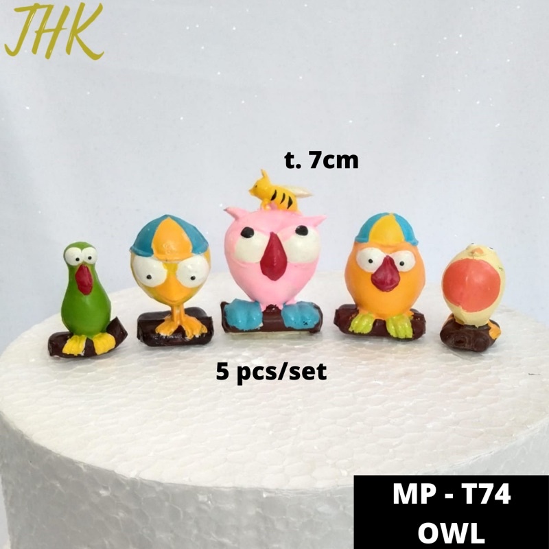 Jual MP-T74 - Hiasan Kue Cake Topper Patung Figurin Burung Owl | Shopee ...