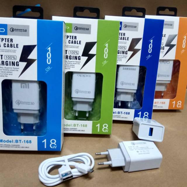 Jual BT-168 BT168 CHARGER BRANDED REAL 2A FAST CHARGING QUALCOMM | Shopee Indonesia