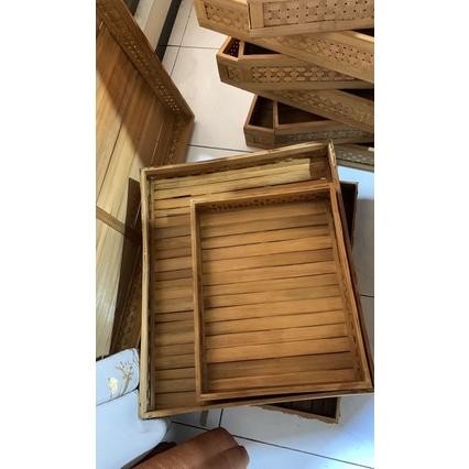 Jual tampah kotak tumpeng NYIRU/TAMPAH PREMIUM BAMBU panjang 60cm lebar ...