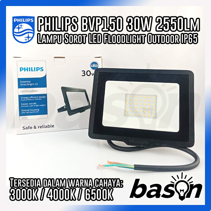 Jual PHILIPS BVP150 30W 220V SWB LED Flood Light - Lampu Sorot Outdoor IP65 | Shopee Indonesia