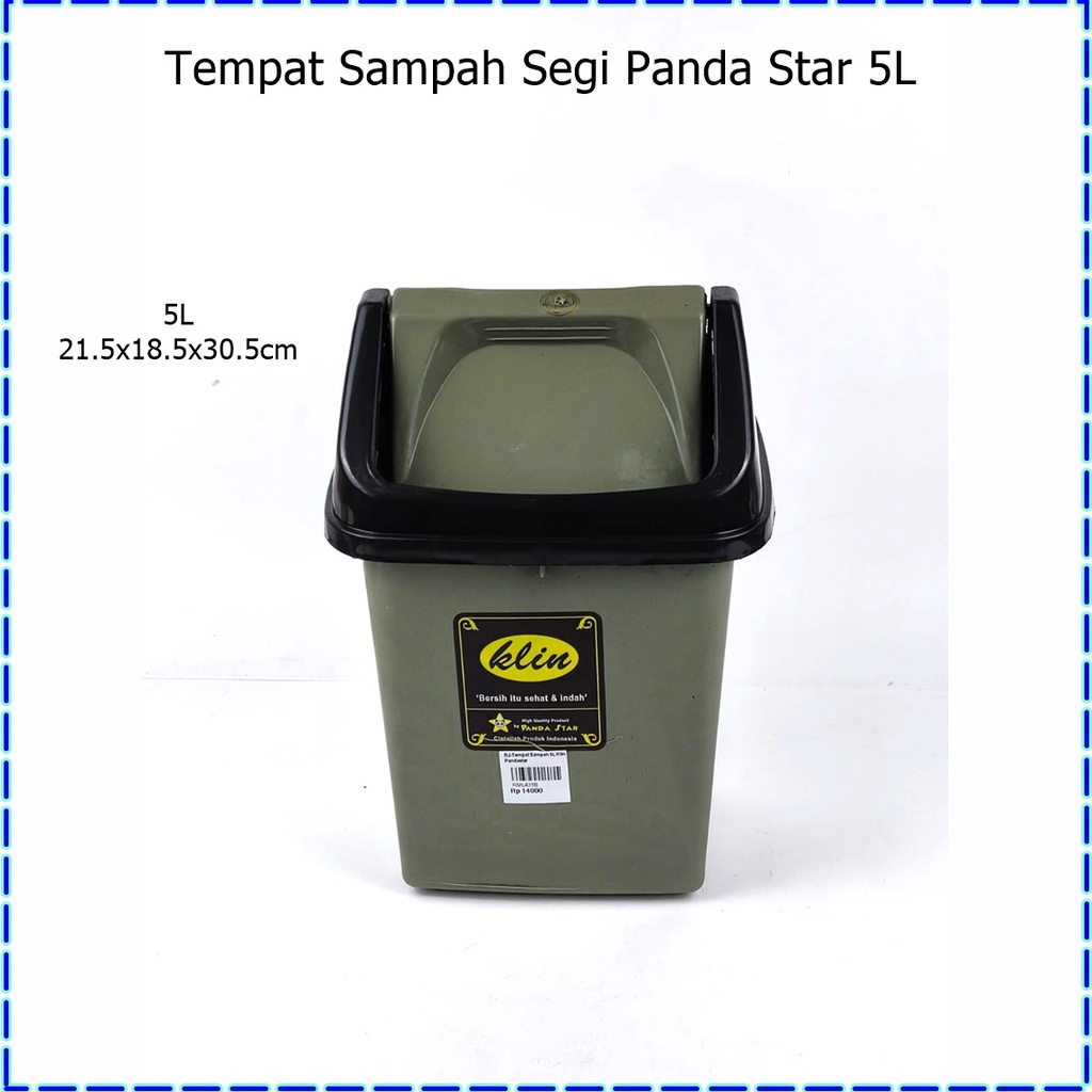 Jual Tempat Sampah Tutup Segi 5L | Shopee Indonesia