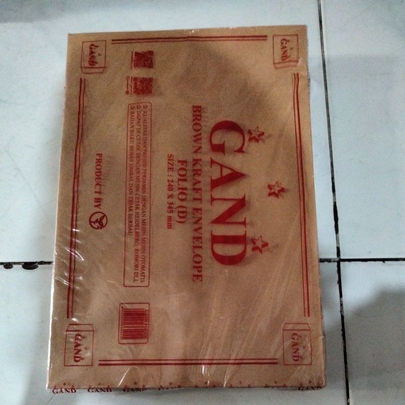 Jual Amplop coklat folio Gand 100 lembar | Shopee Indonesia