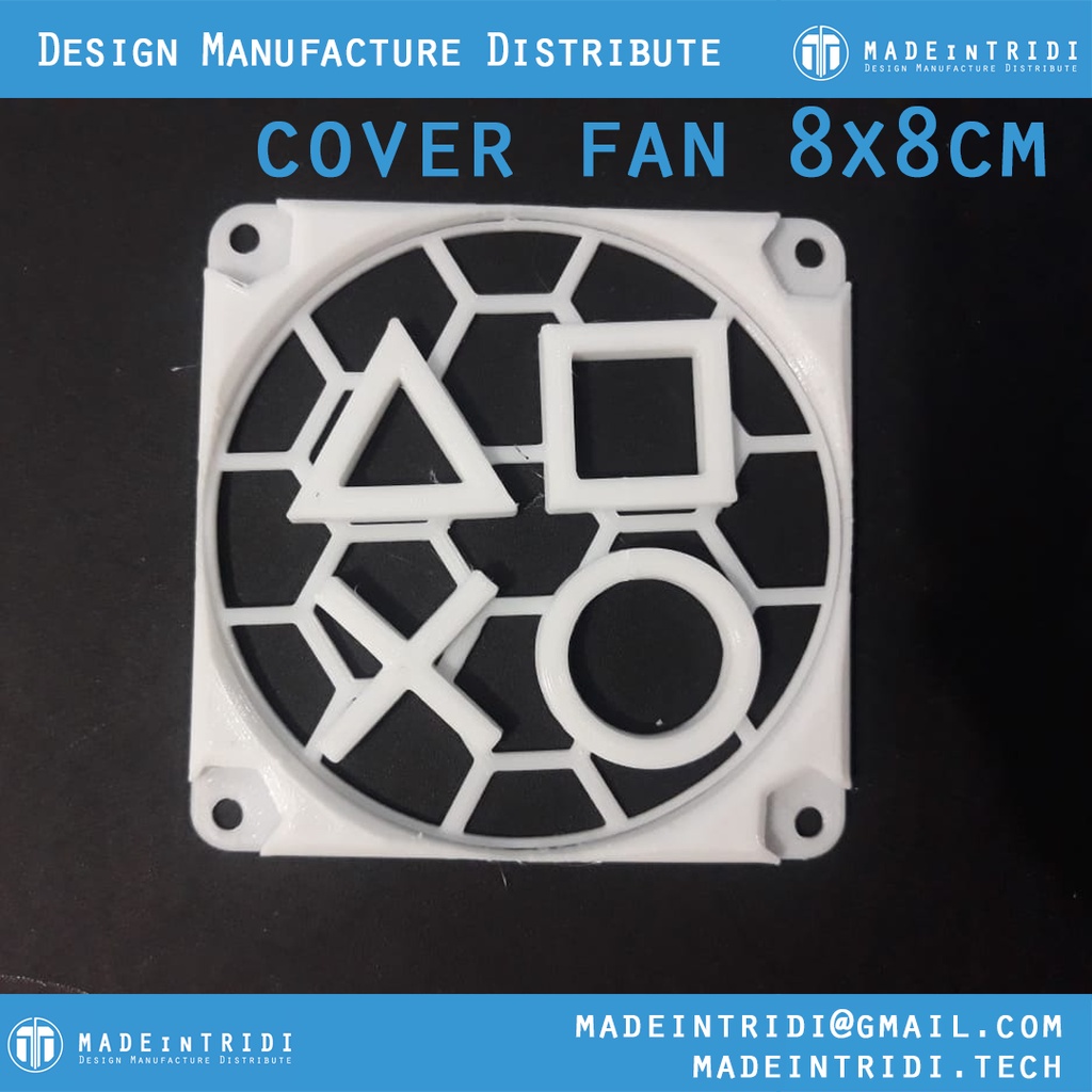 Jual Fan Cover Icon PS 3D Logo fan Grill 8 CM 12 CM 14 CM | Shopee ...