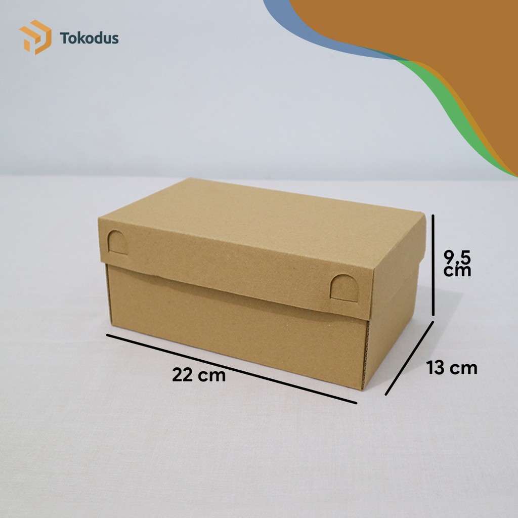 Jual Kardus Box Sepatu 22x13x9,5 Dus Sepatu Anak Coklat Polos (Bisa ...