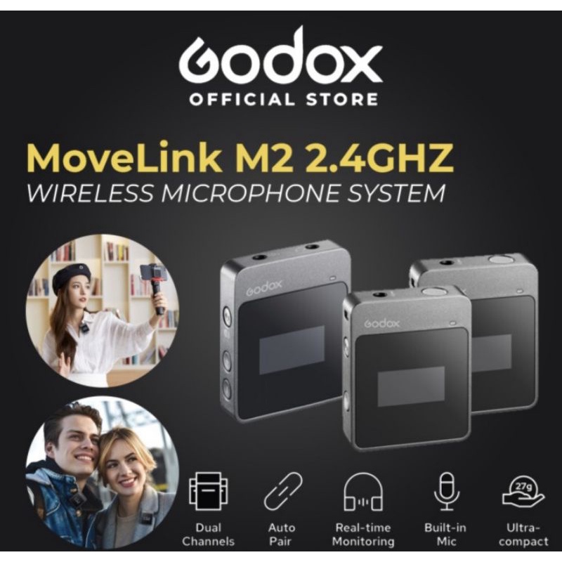 Jual Godox Movelink M2 Wireless Microphone System | Shopee Indonesia