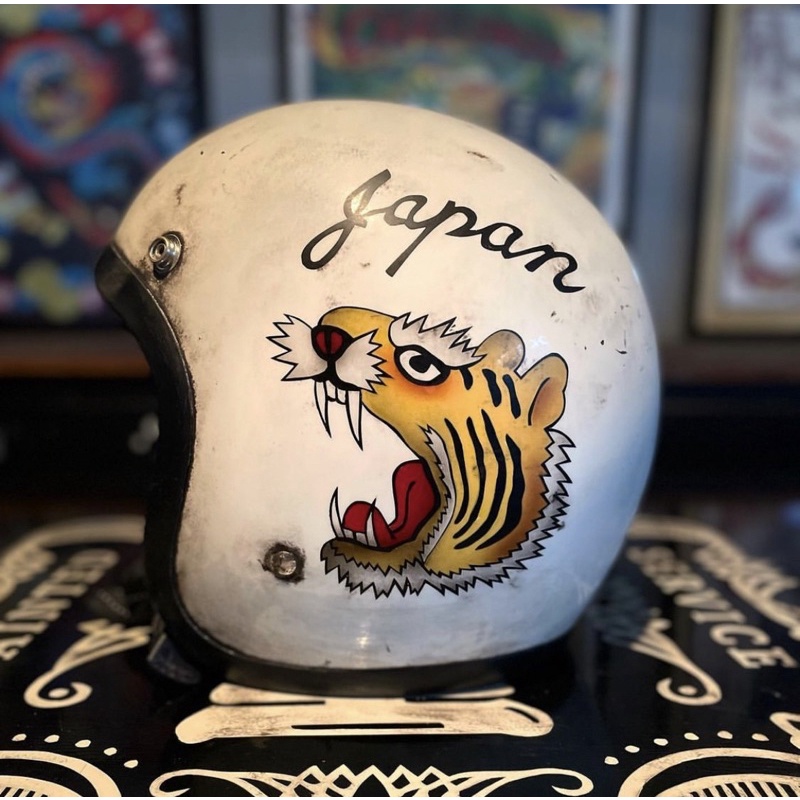 Jual Slimhead 500TX Vintage Patina Japan - Handpainted - Helmet Custom ...