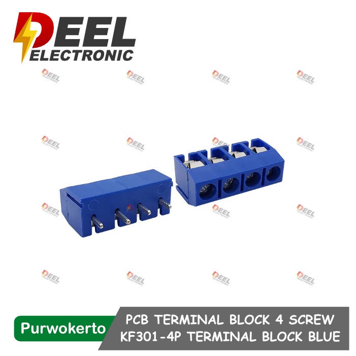 Jual TERMINAL BLOCK 4 SCREW KF301-4P PCB TERMINAL BLOCK 4P BLUE BIRU ...