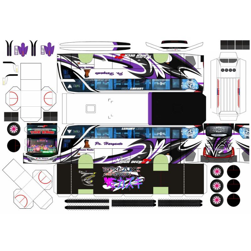 Jual Lembaran papercraft bus po.haryanto skala 50 | Shopee Indonesia