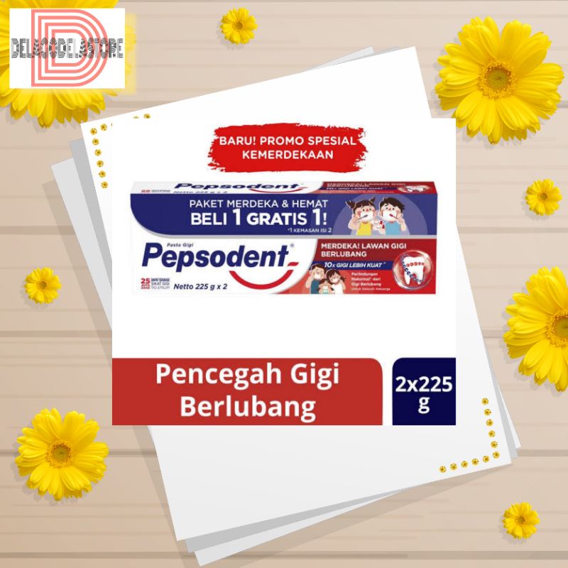 Jual Pepsodent White 2 x 225gr Edisi Merdeka / Pepsodent ukuran Jumbo 2 ...