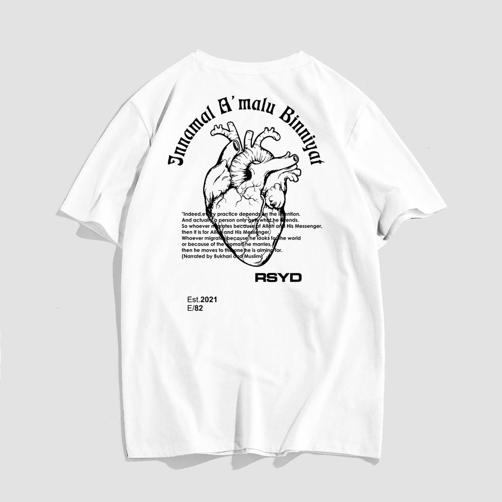 Jual RSYD - Innamal A'malu Binniyat - Putih/White T-Shirt / Kaos Dakwah ...