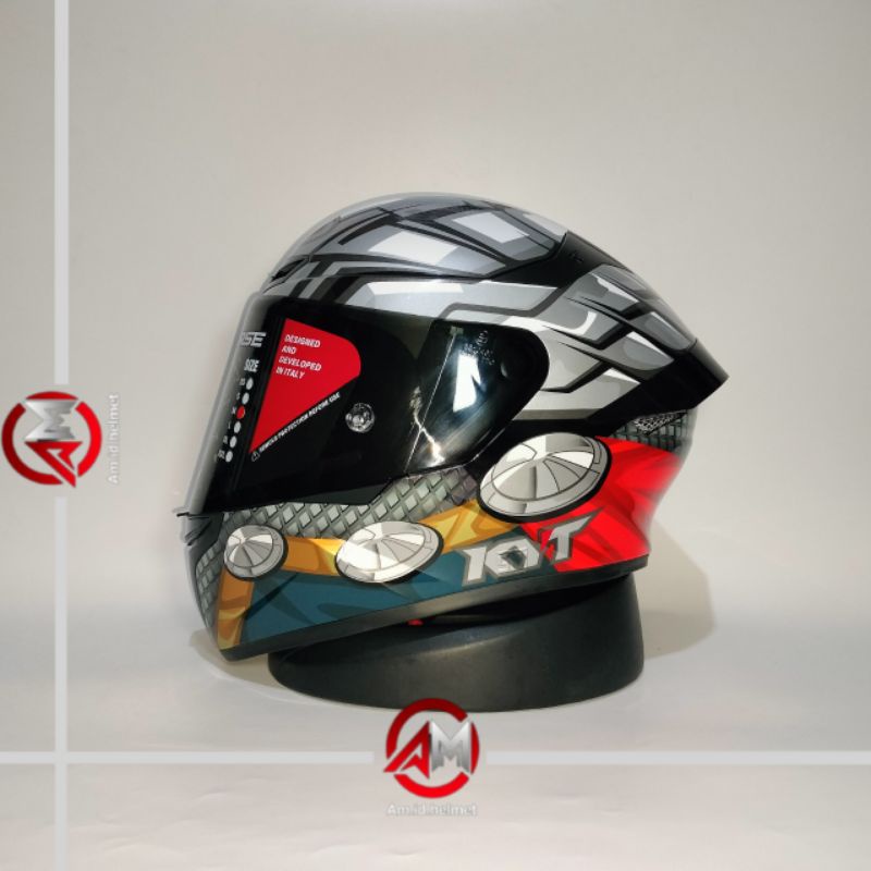 Jual HELM KYT TT COURSE MARVEL THOR DARK SMOKE LIMITED EDITION FULL ...