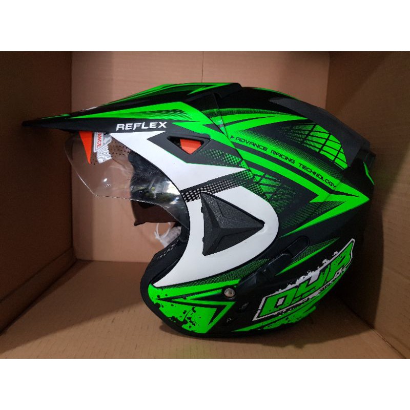 Jual Helm DYR Semi Cross Double Visor Trail Supermoto Motorcross KLX ...