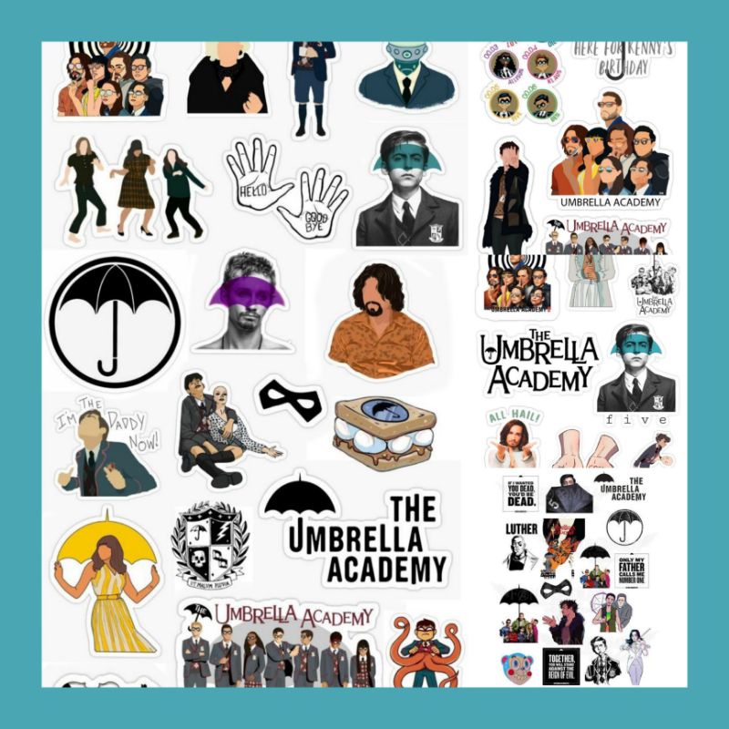 Jual WATERPROOF ANTI AIR STICKER UMBRELLA ACADEMY ISI 50 BUAH FOR ...