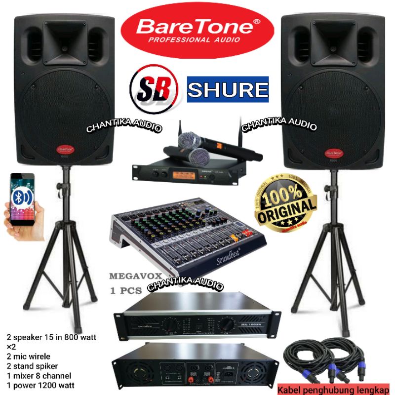 Jual Paket Sound System Karaoke Outdor SPEAKER BARETONE 15 INCH PASIF ...