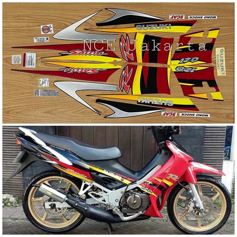 Jual STIKER STRIPING SATRIA HIU MALAYSIA 2004 MERAH HITAM | Shopee ...