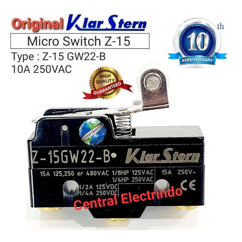 Jual Limit Switch Micro Switch KLARSTERN Z-15GW22-B 15A 250VAC High Quality. | Shopee Indonesia