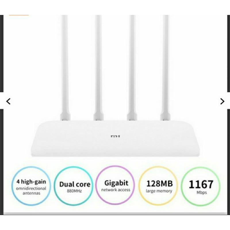 Jual Xiaomi Mi Router 4a Gigabit Edition Dual Core Ac1200 4 Antena