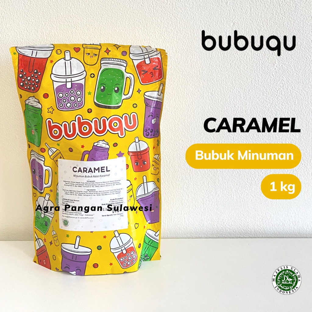 Jual Bubuk Minuman CARAMEL 1kg Bubuqu Powder Drink Premix Rasa Susu ...