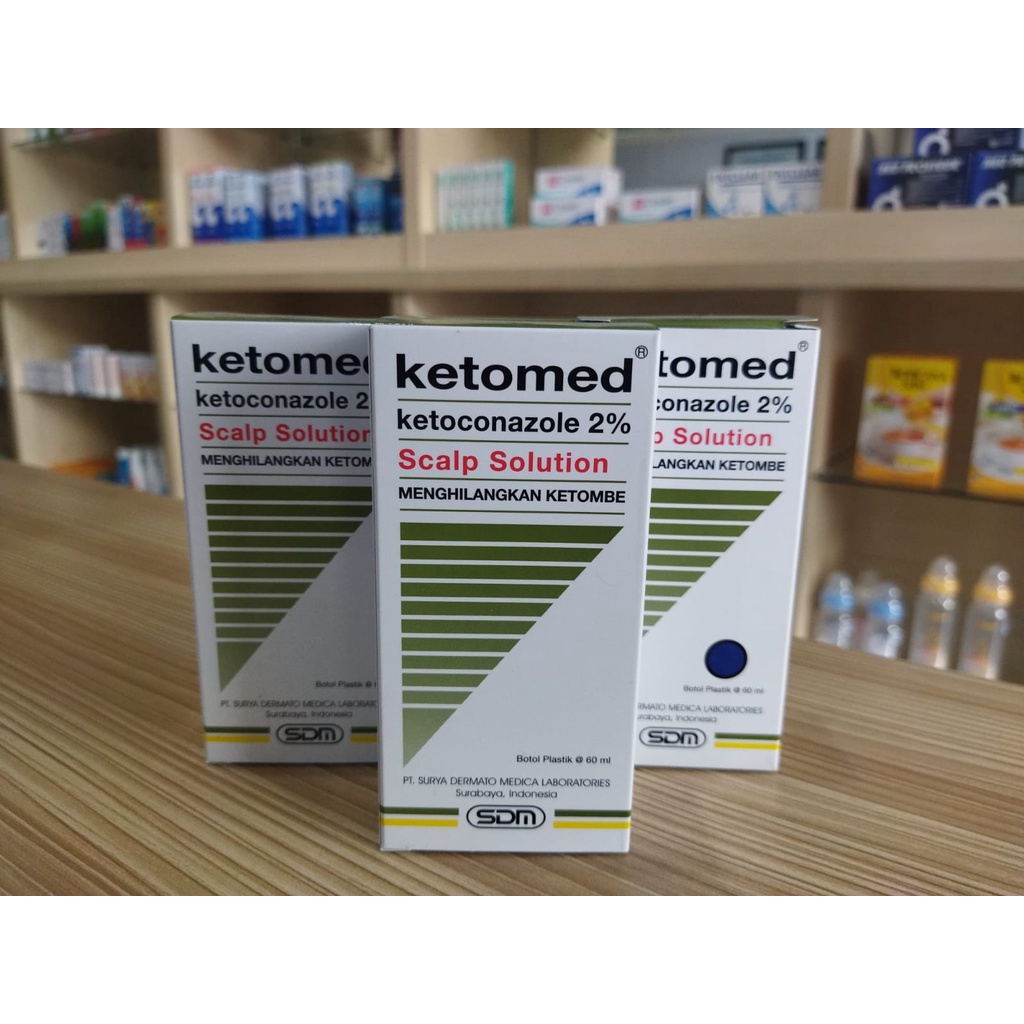 Jual KETOMED SCALP SOLUTION SHAMPOO ANTI DHT dan ANTI KETOMBE | Shopee ...
