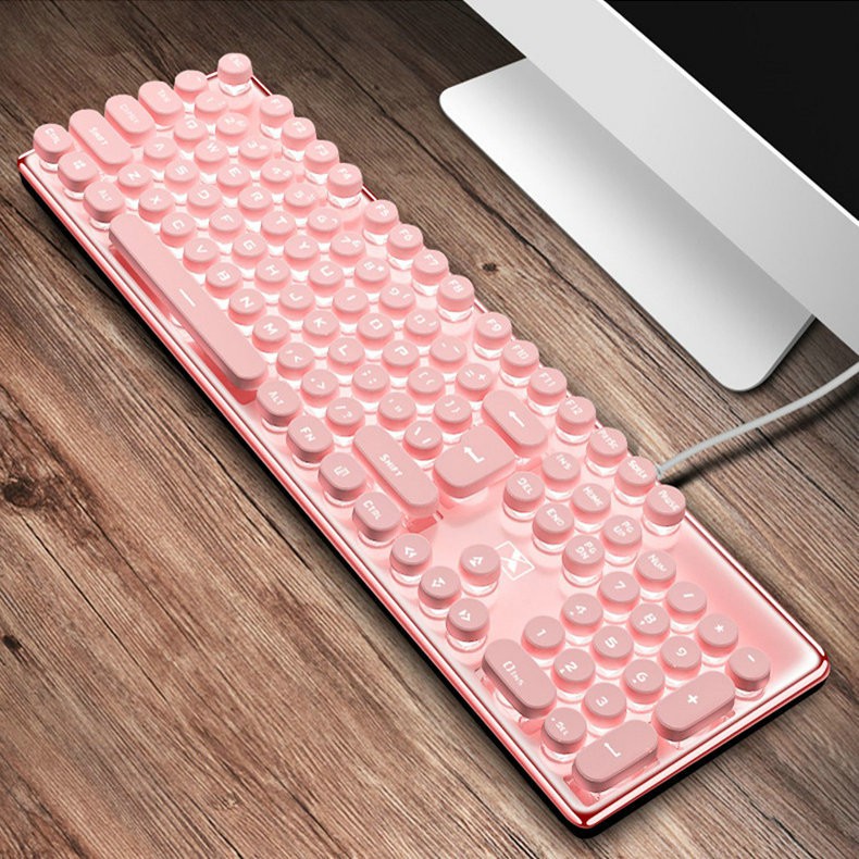 Jual Keyboard Pink LED Anti Ghosting Multimedia 108 Mechanical Feel ...