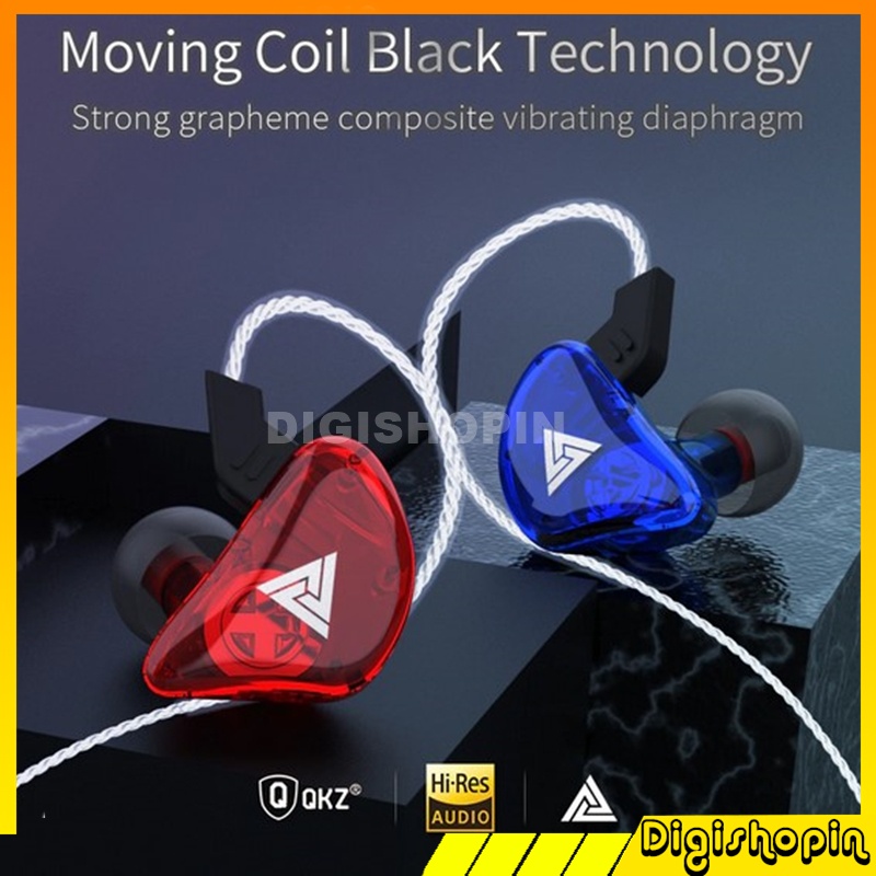 Jual ORIGINAL QKZ Earphone HiFi Dengan Mic Super Deep Bass Earphones ...