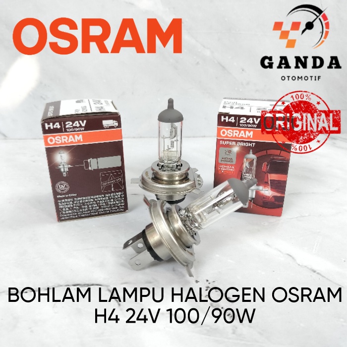 Jual LAMPU HALOGEN OSRAM H4 24V 100/90W LAMPU UTAMA MOBIL/TRUK ORIGINAL ...
