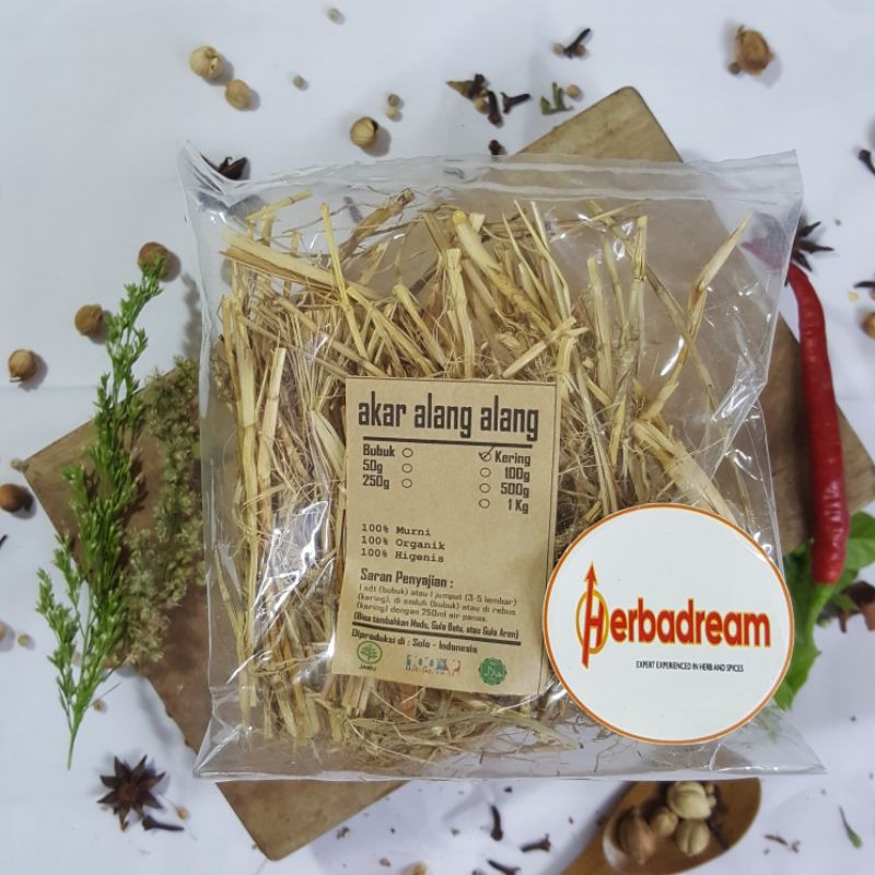 Jual 100 GRAM AKAR ALANG ALANG ILALANG HALALANG EURIH BLADYGRASS ...