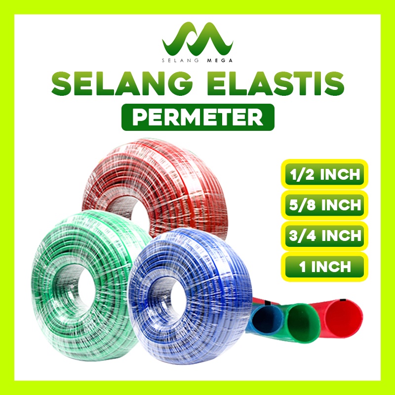 Jual MEGA Selang Air 1/2 5/8 3/4 Inch Permeter Selang Elastis DOP Selang Cuci Motor Cuci Mobil ...