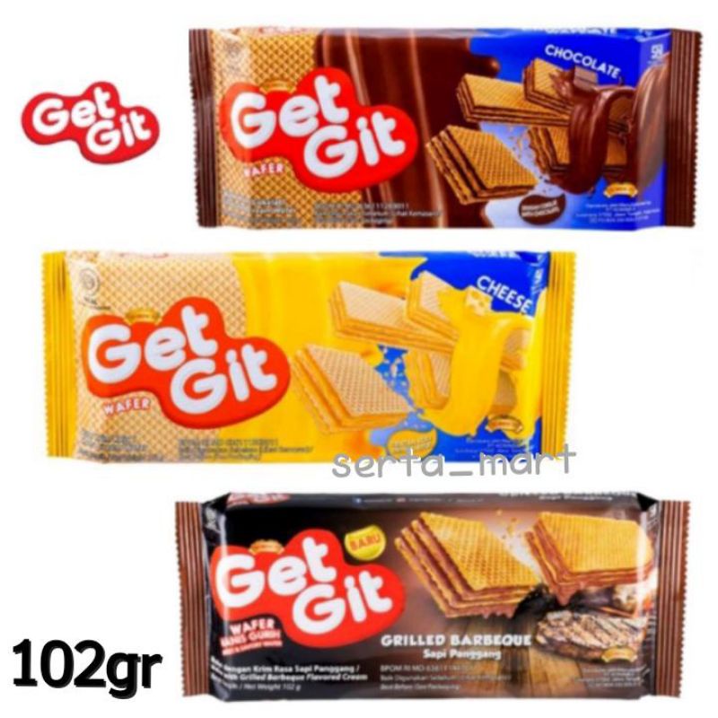 Jual Get Git Wafer 102gr - Biskuit Wafer GetGit Chocolate / Keju / BBQ ...