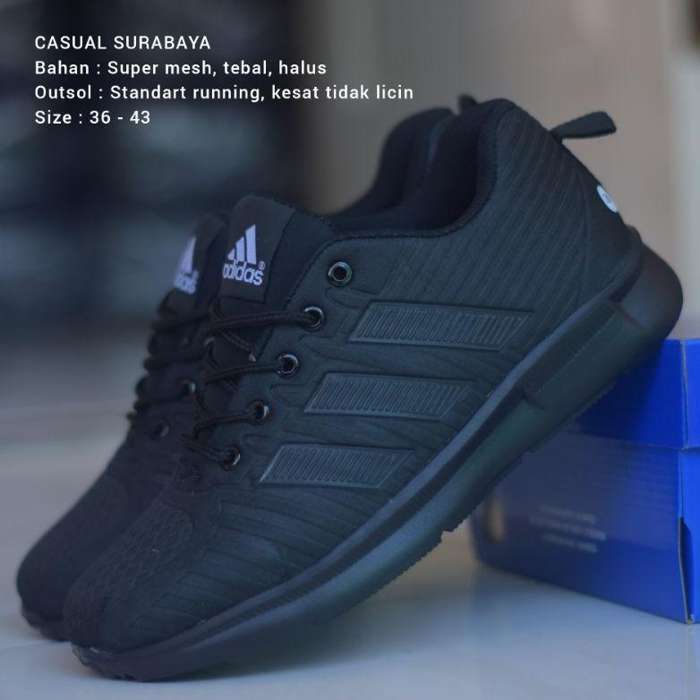 Jual Sepatu Sekolah Hitam Full. Sepatu Adidas Hitam Polos. Sepatu Hitam ...