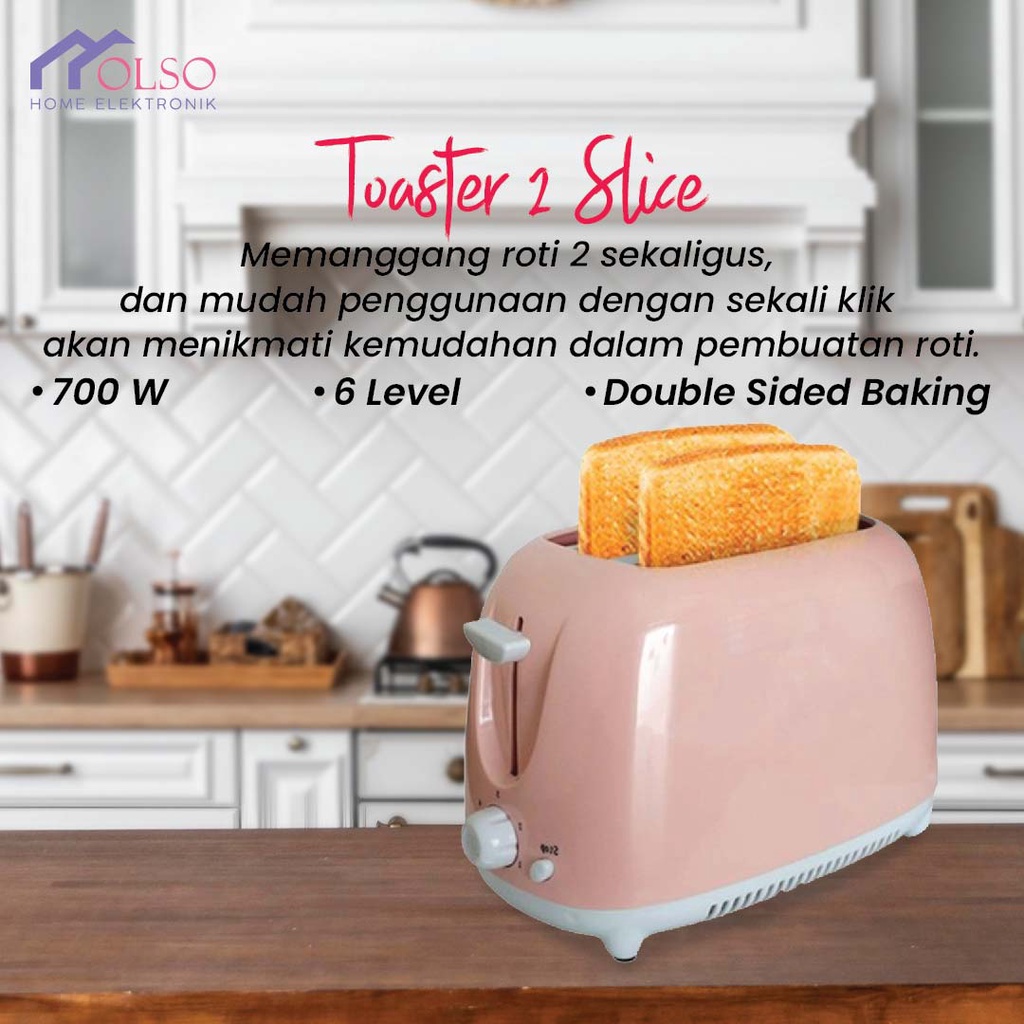 Jual ALAT PEMANGGANG ROTI BAKAR SANDWICH MAKER BREAD TOASTER 2 SLICE ...