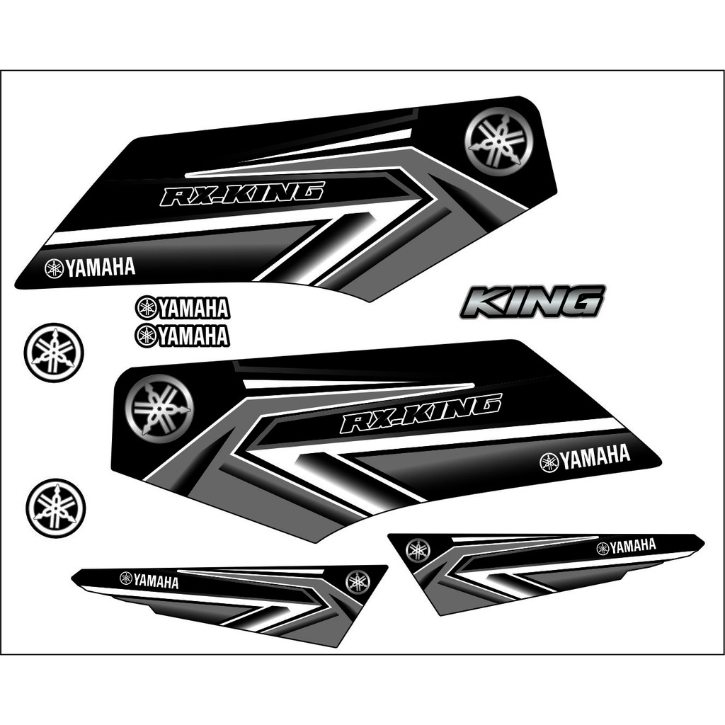 Jual STRIPING MOTOR RX KING STIKER VARIASI STILE KING HITAM ABU ...