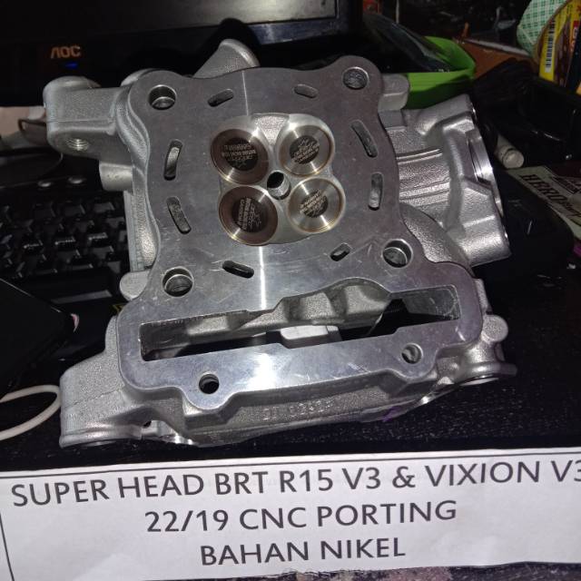 Jual Super head brt yamaha r15 vixion v3 uk 22 19 bahan nikel cnc ...