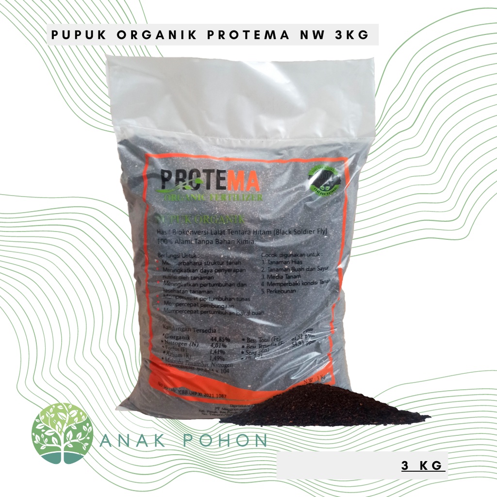 Jual (3 KG) PUPUK ORGANIK PROTEMA Hasil Biokonversi Black Soldier Fly ...
