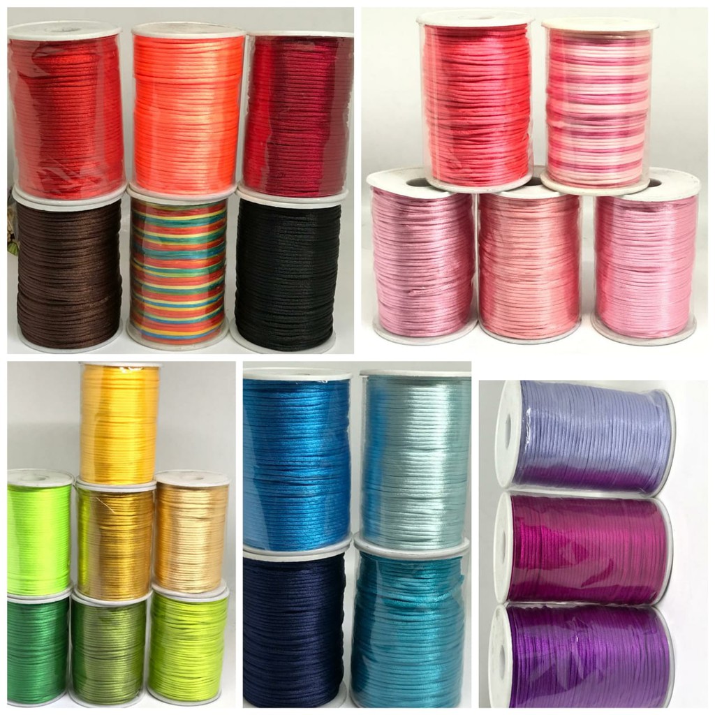Jual 10 YARD - TALI CINA / TALI SATIN 2 MM | Shopee Indonesia