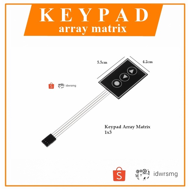 Jual Keypad 1X3 Matrix Array Membran Switch Keypad 3 Tombol Keyboard | Shopee Indonesia