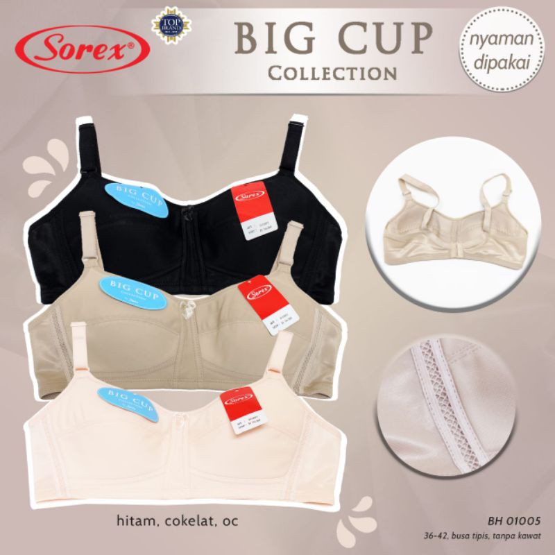 Jual Bh sorex Big cup busa tipis dan tanpa kawat kait 2 art 01005 ...