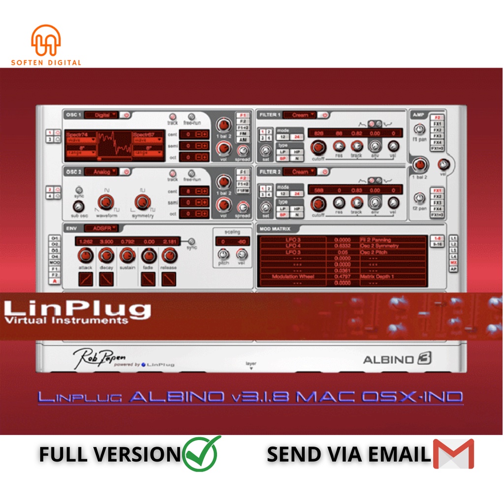 Jual Rob Papen LinPlug Albino 3 - VST Plugin sound-designers dream ...