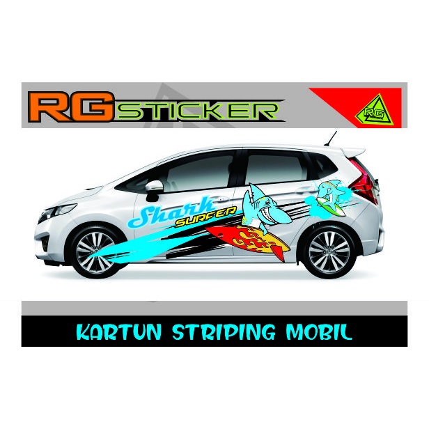 Jual stiker striping kartun mobil inova avanza sigra innova dll ...