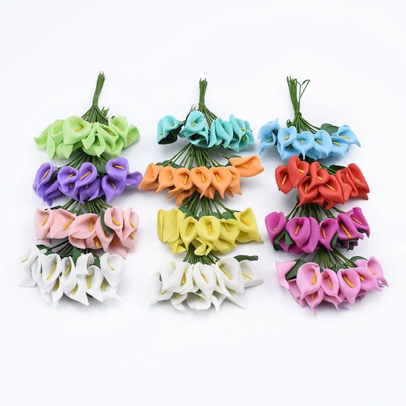 Jual 12 Bunga Callya Lili Bunga Spons Lily Bahan Kerajinan Mahar Rustic ...