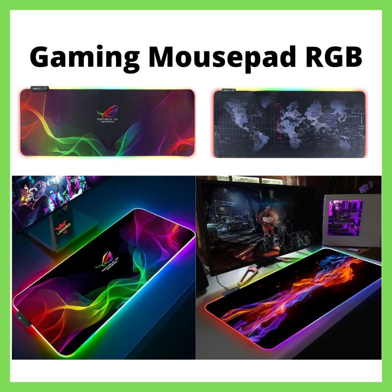 Jual PROMO Gaming Mouse Pad RGB LED Keren | Shopee Indonesia