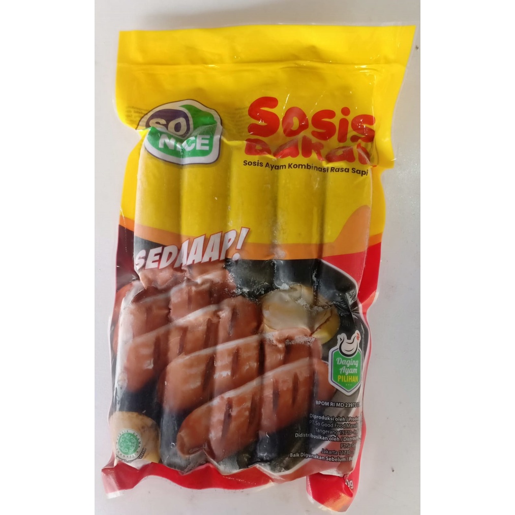 Jual Sosis Bakar Ayam Sapi [So Nice] 500gr | Shopee Indonesia