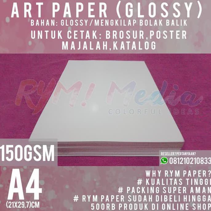 Jual Kertas Art Paper 150Gsm A4 (1 Rim/500 Lembar) Mayastore11 | Shopee ...